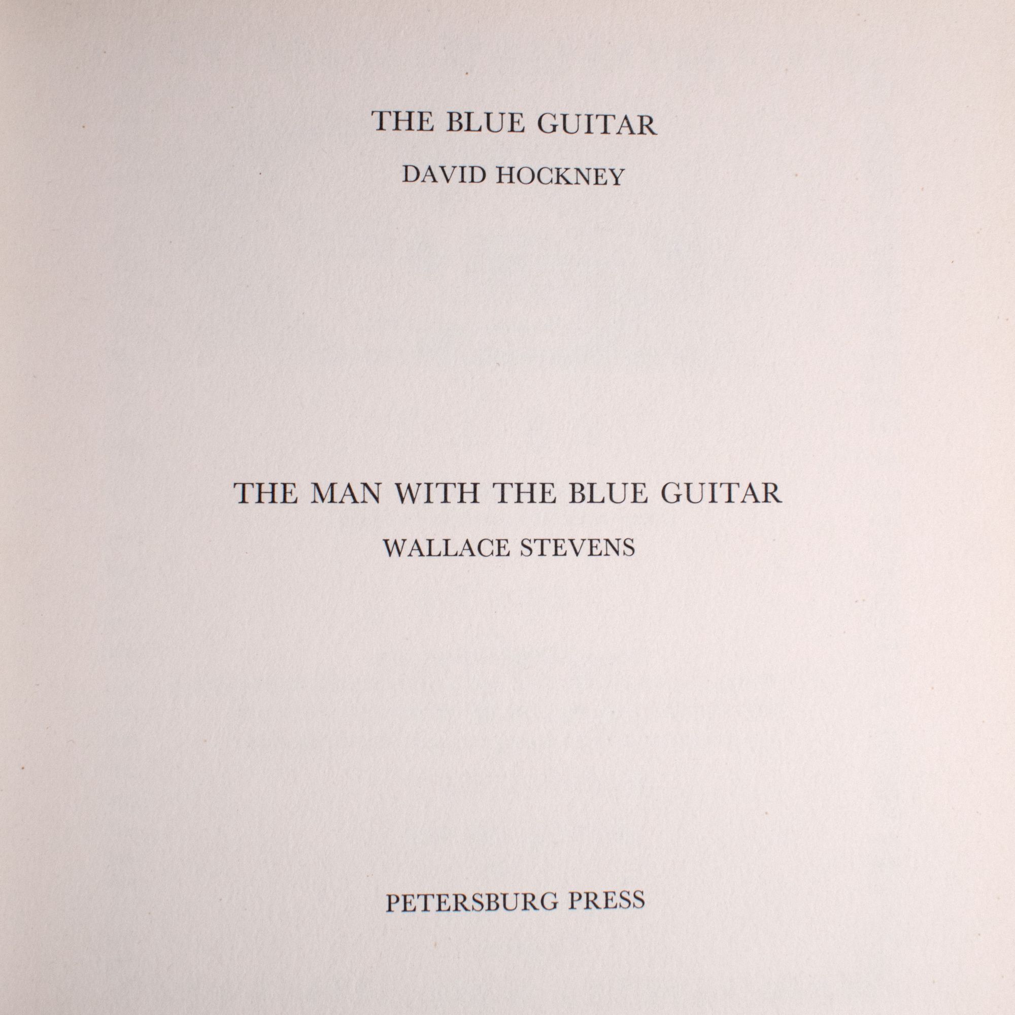The Blue Guitar. Etchings by David Hockney Who Was Inspired by Wallace ...